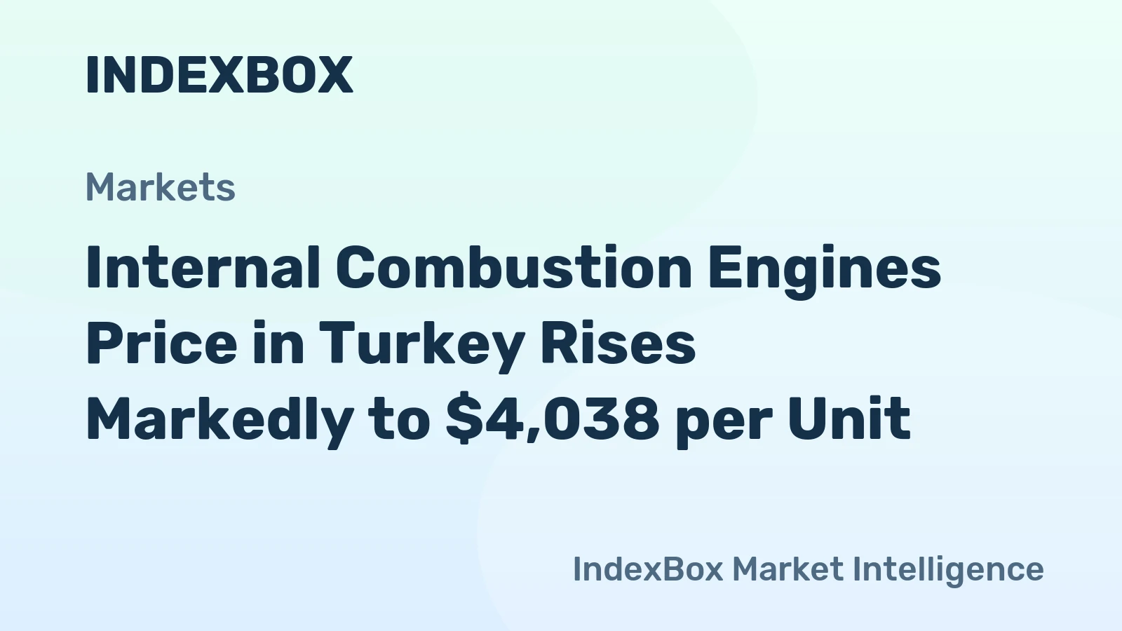 Internal Combustion Engines Price in Turkey Rises Markedly to $4,038 per Unit