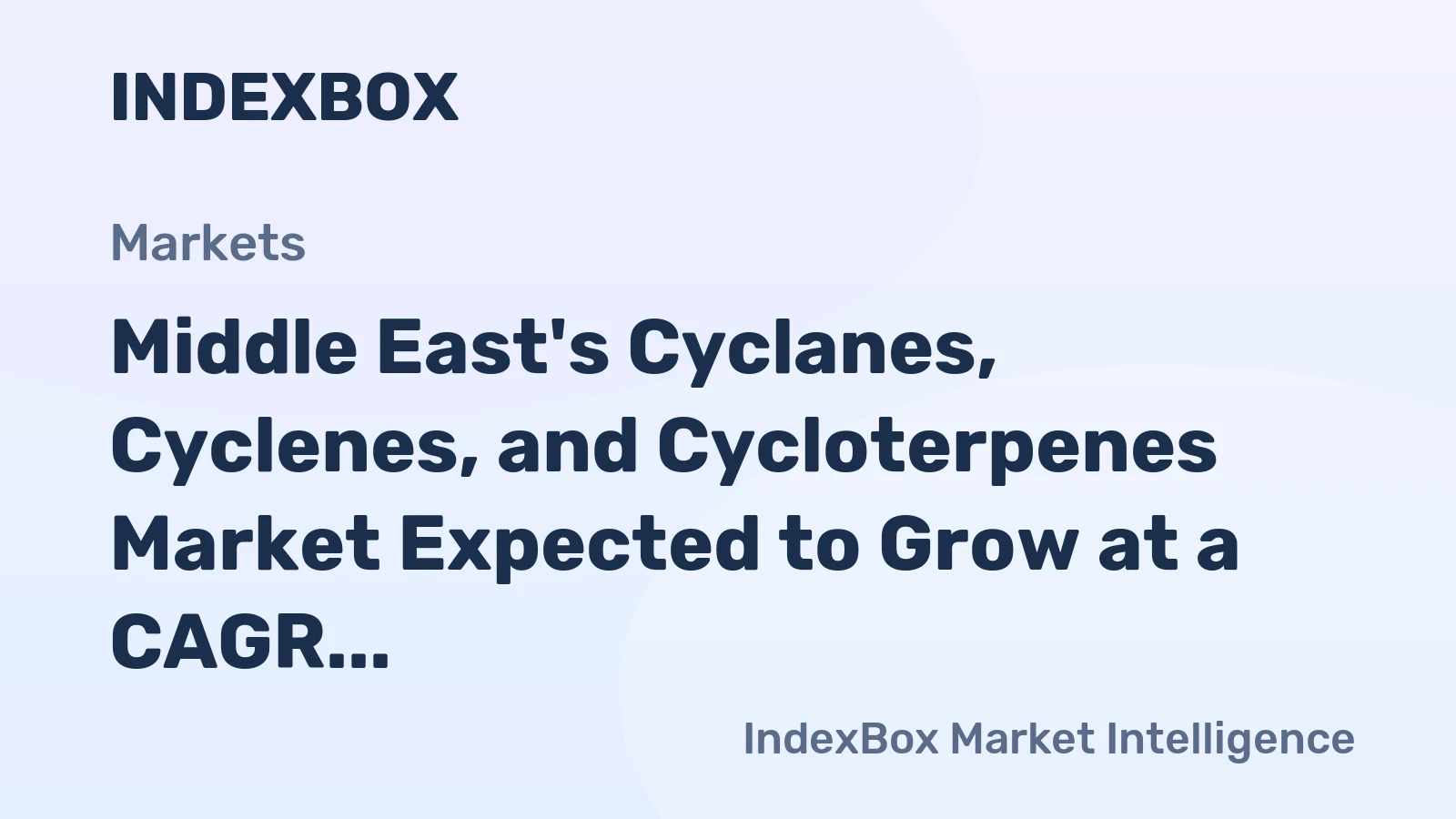 Middle East's Cyclanes, Cyclenes, and Cycloterpenes Market Expected to Grow at a CAGR of +0.3% Over the Next Decade