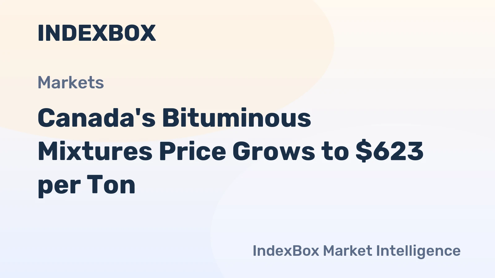 Canada's Bituminous Mixtures Price Grows to $623 per Ton
