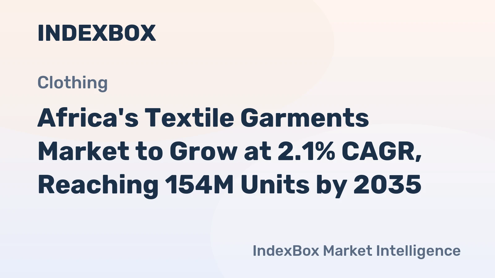 Africa's Textile Garments Market to Grow at 2.1% CAGR, Reaching 154M Units by 2035