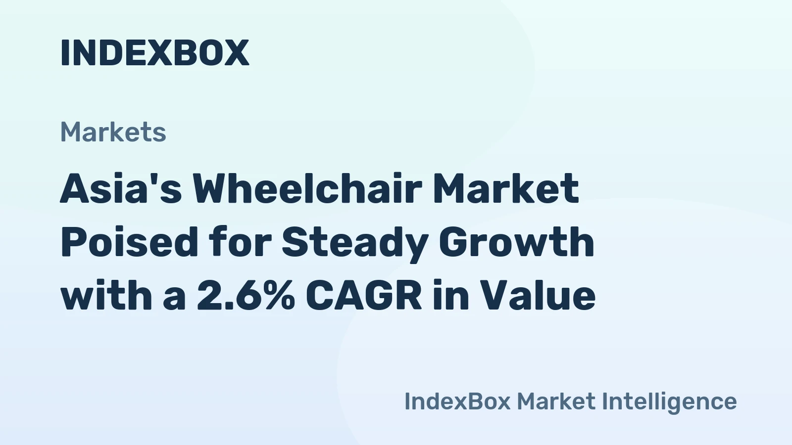 Asia's Wheelchair Market Poised for Steady Growth with a 2.6% CAGR in Value