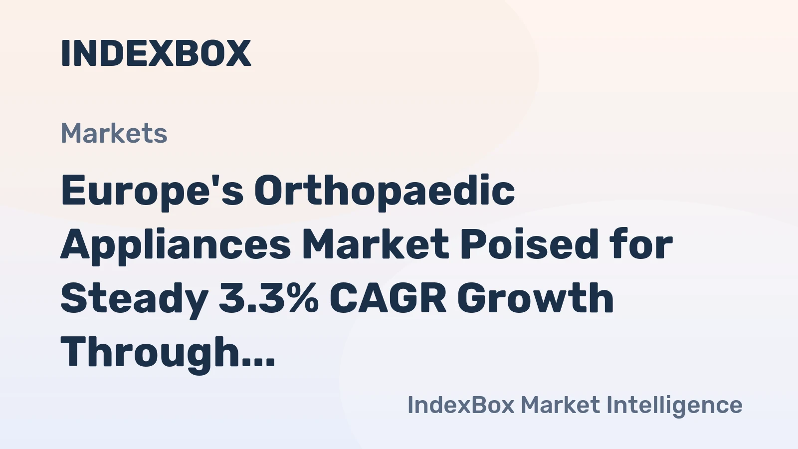 Europe's Orthopaedic Appliances Market Poised for Steady 3.3% CAGR Growth Through 2035