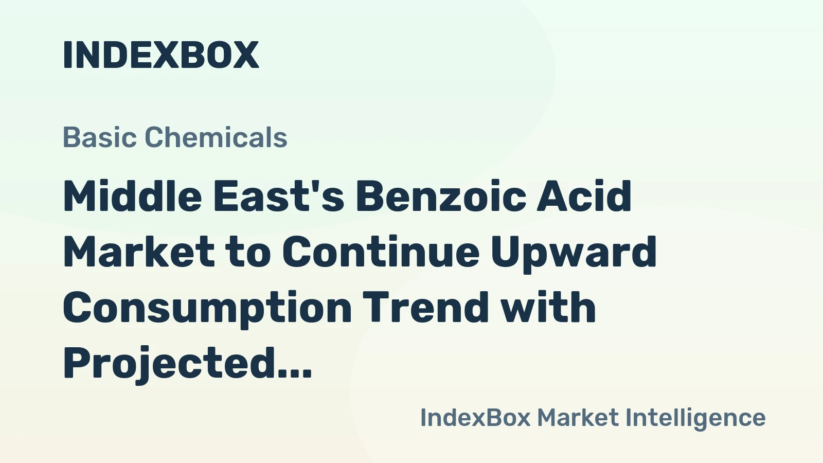Middle East's Benzoic Acid Market to Continue Upward Consumption Trend with Projected CAGR of +2.1% through 2035