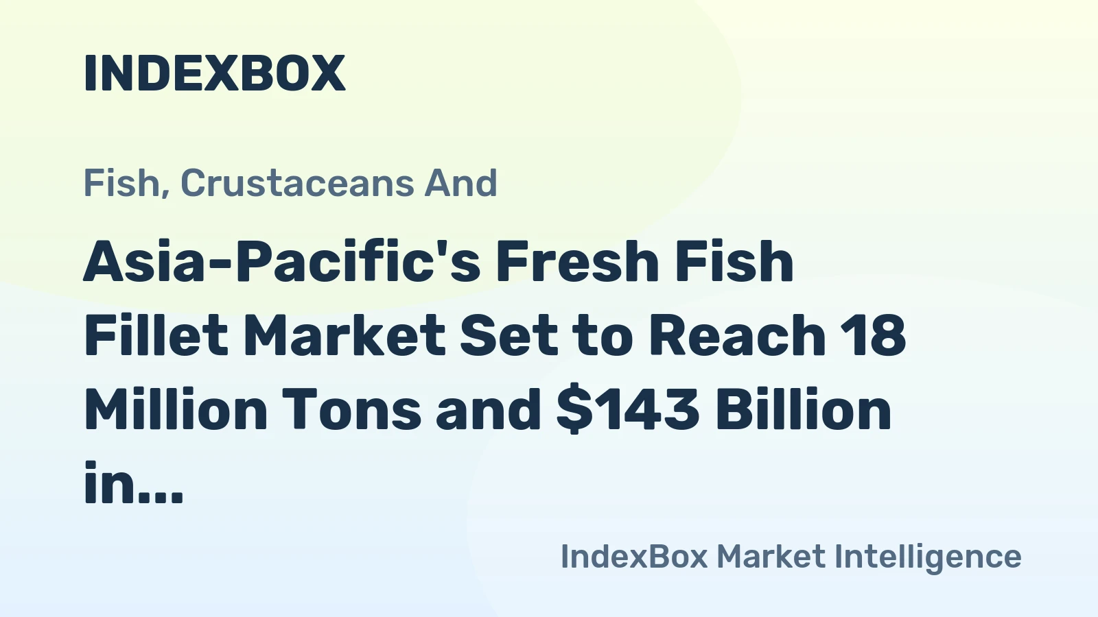 Asia-Pacific's Fresh Fish Fillet Market Set to Reach 18 Million Tons and $143 Billion in Value