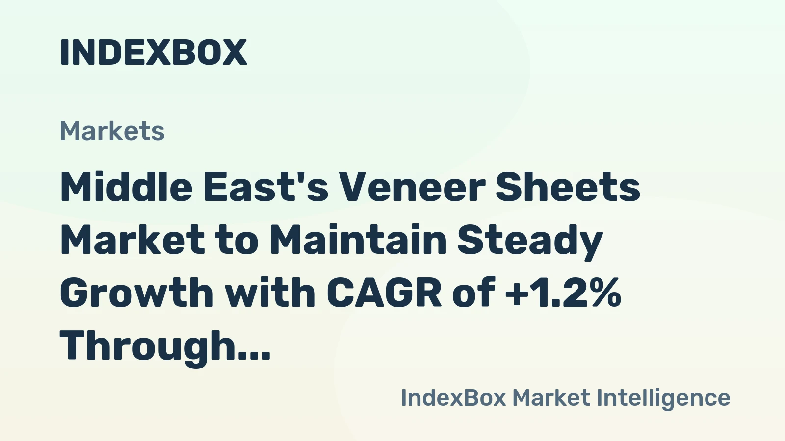 Middle East's Veneer Sheets Market to Maintain Steady Growth with CAGR of +1.2% Through 2035