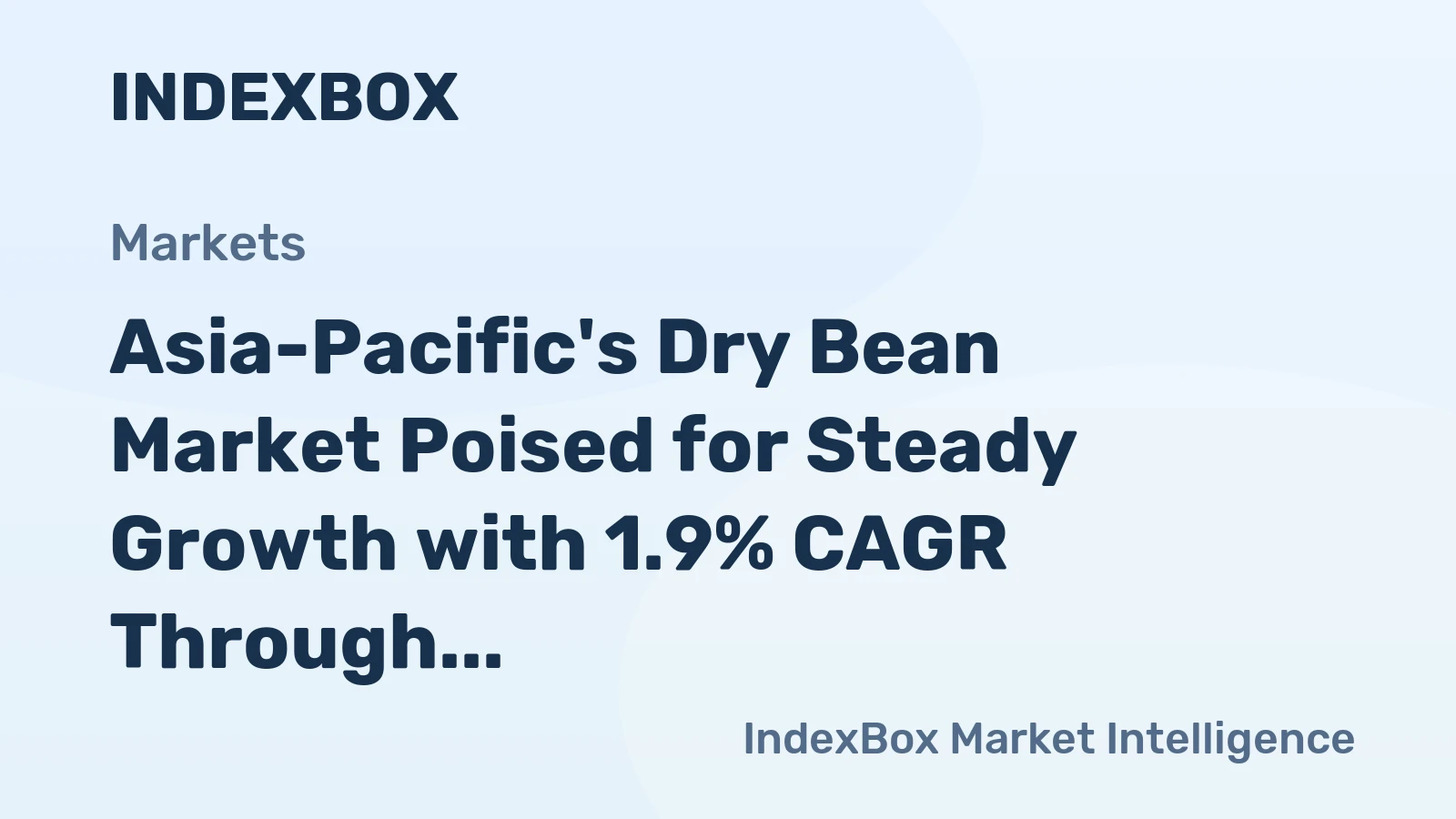 Asia-Pacific's Dry Bean Market Poised for Steady Growth with 1.9% CAGR Through 2035