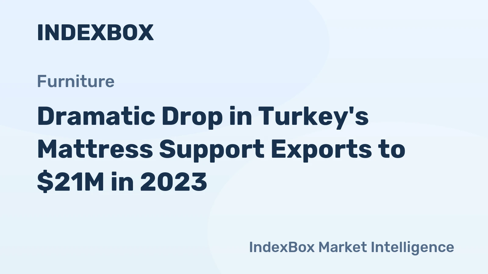 Dramatic Drop in Turkey's Mattress Support Exports to $21M in 2023