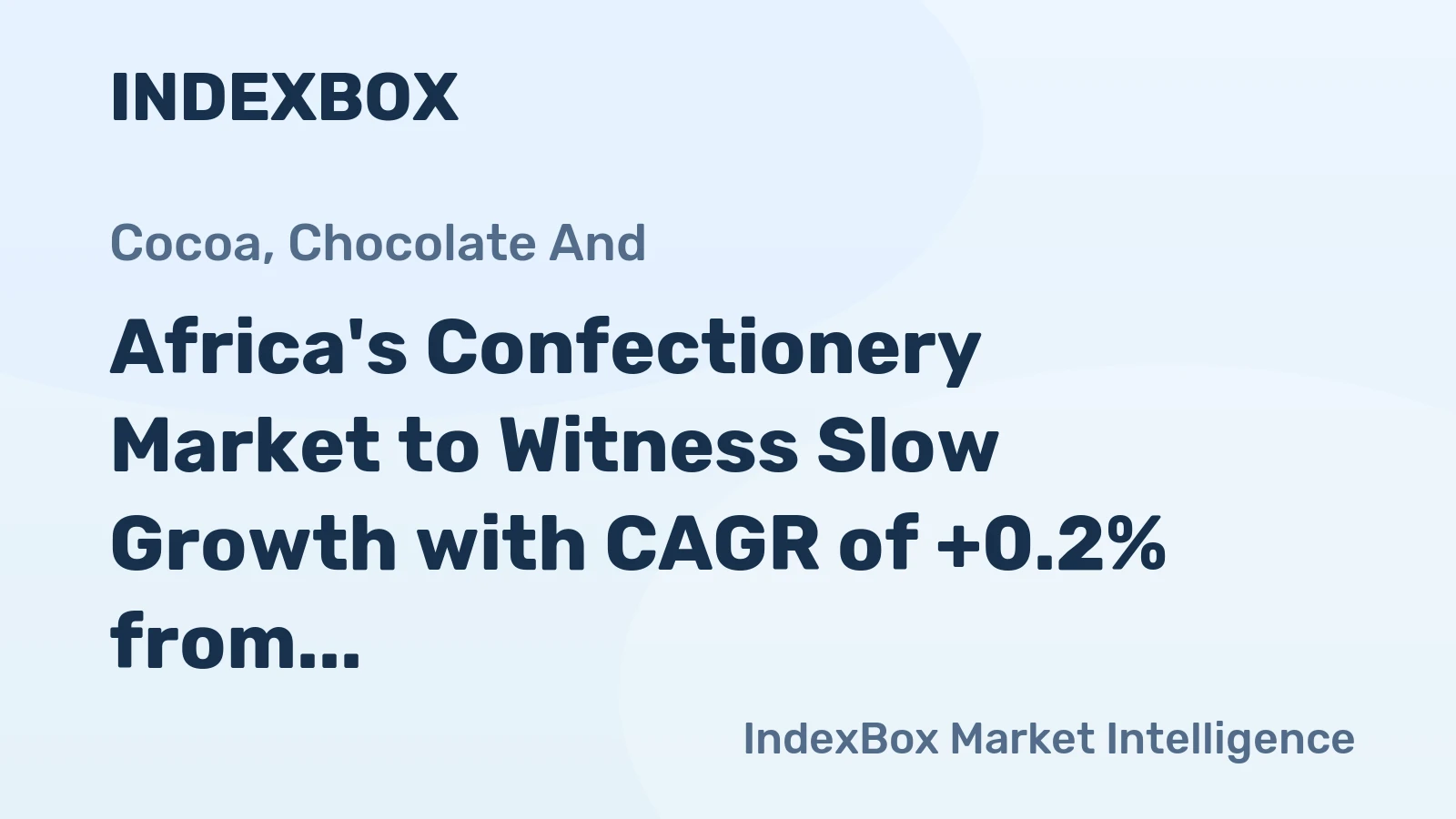 Africa's Confectionery Market to Witness Slow Growth with CAGR of +0.2% from 2024-2035