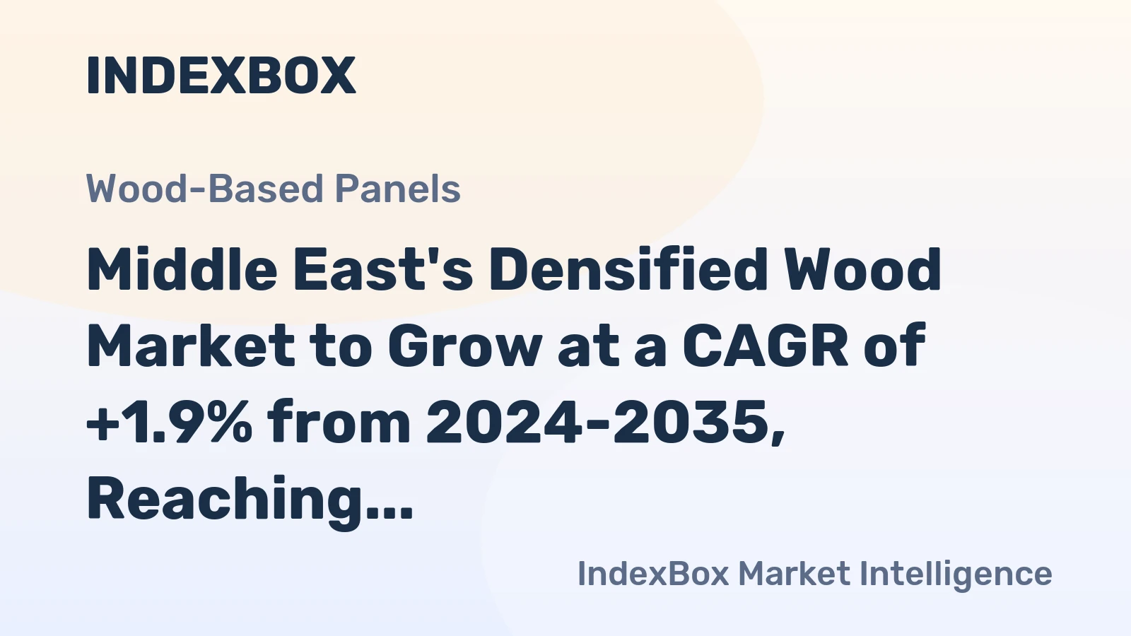 Middle East's Densified Wood Market to Grow at a CAGR of +1.9% from 2024-2035, Reaching 313K Tons