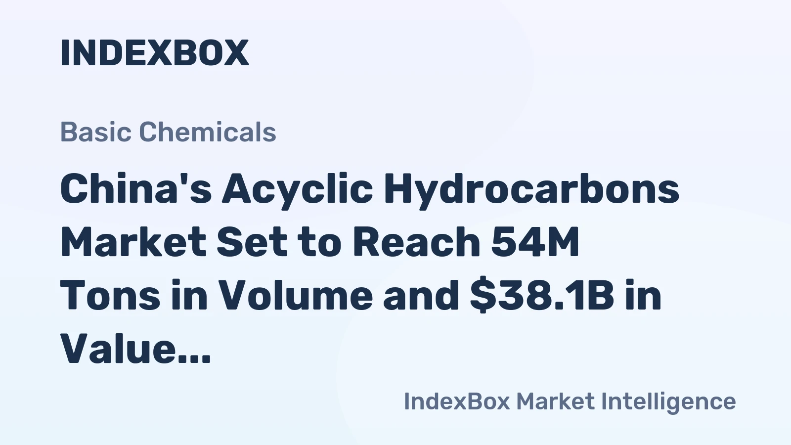 China's Acyclic Hydrocarbons Market Set to Reach 54M Tons in Volume and $38.1B in Value by 2035