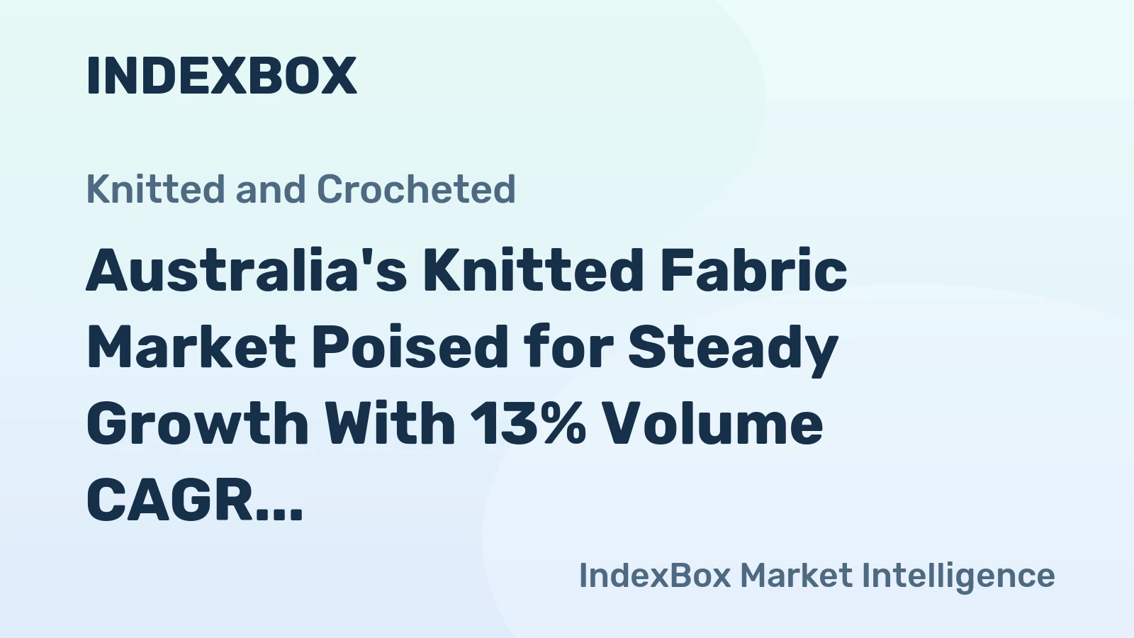 Australia's Knitted Fabric Market Poised for Steady Growth With 13% Volume CAGR Through 2035