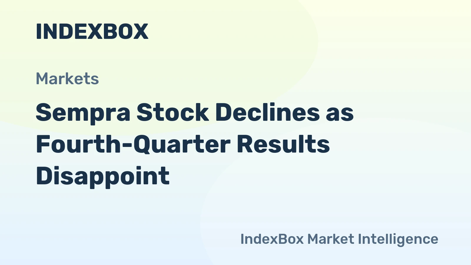 Sempra Stock Declines as Fourth-Quarter Results Disappoint