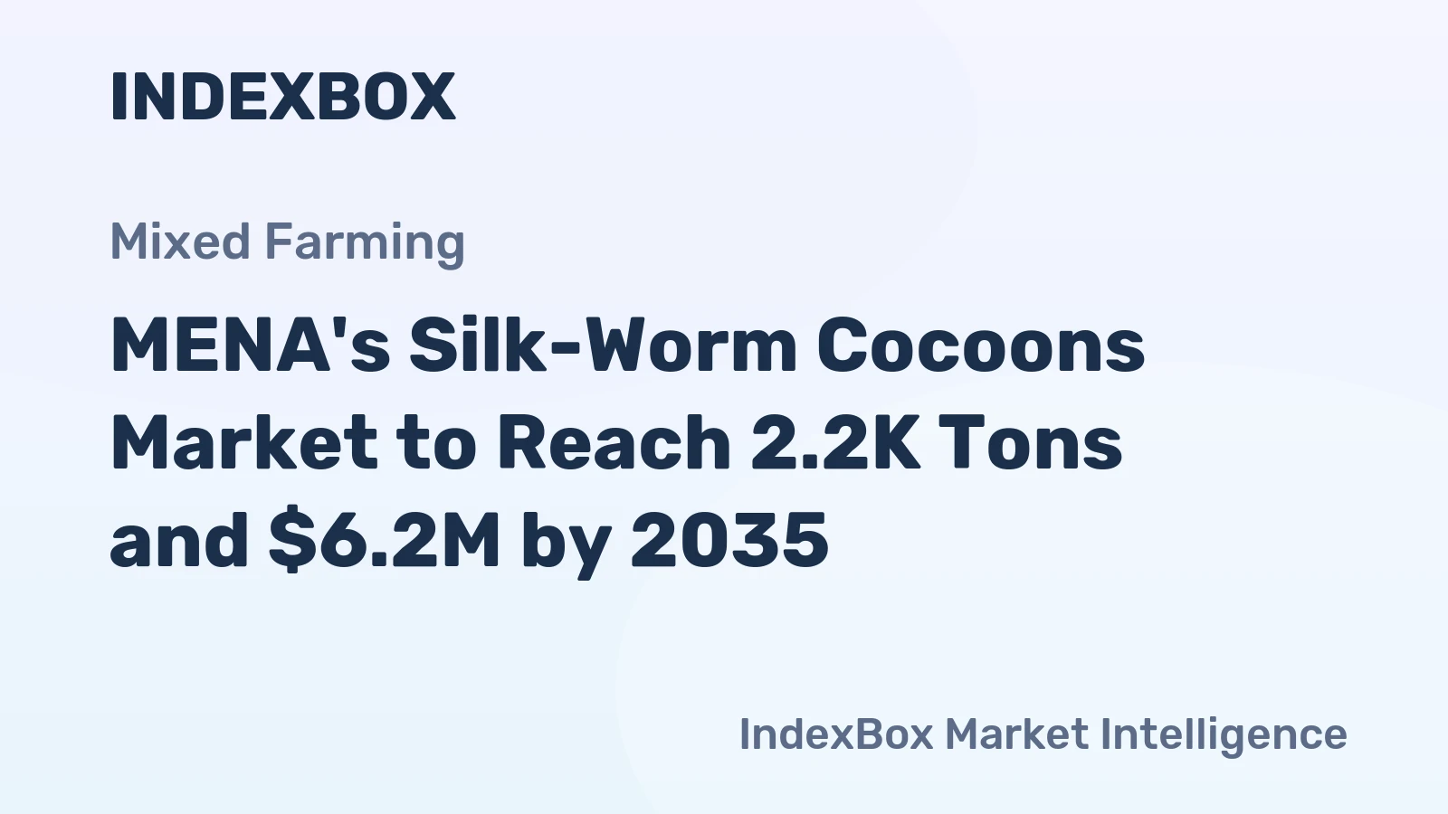 MENA's Silk-Worm Cocoons Market to Reach 2.2K Tons and $6.2M by 2035