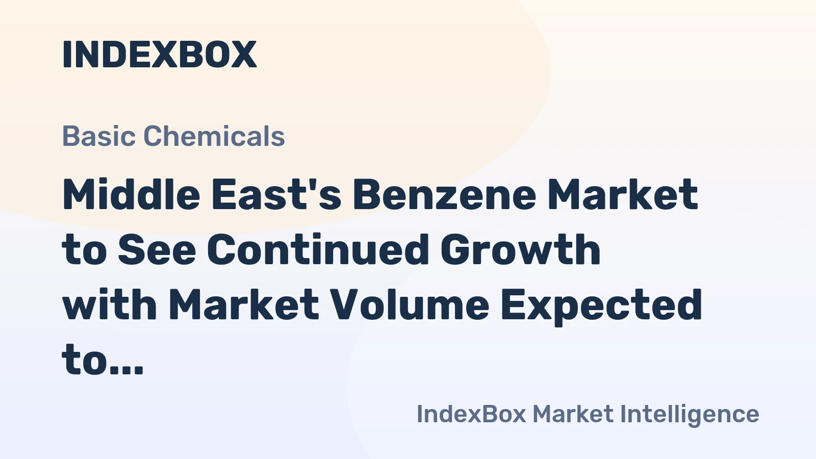 Middle East's Benzene Market to See Continued Growth with Market Volume Expected to Reach 6.5M Tons and Market Value to Hit $7B by 2035