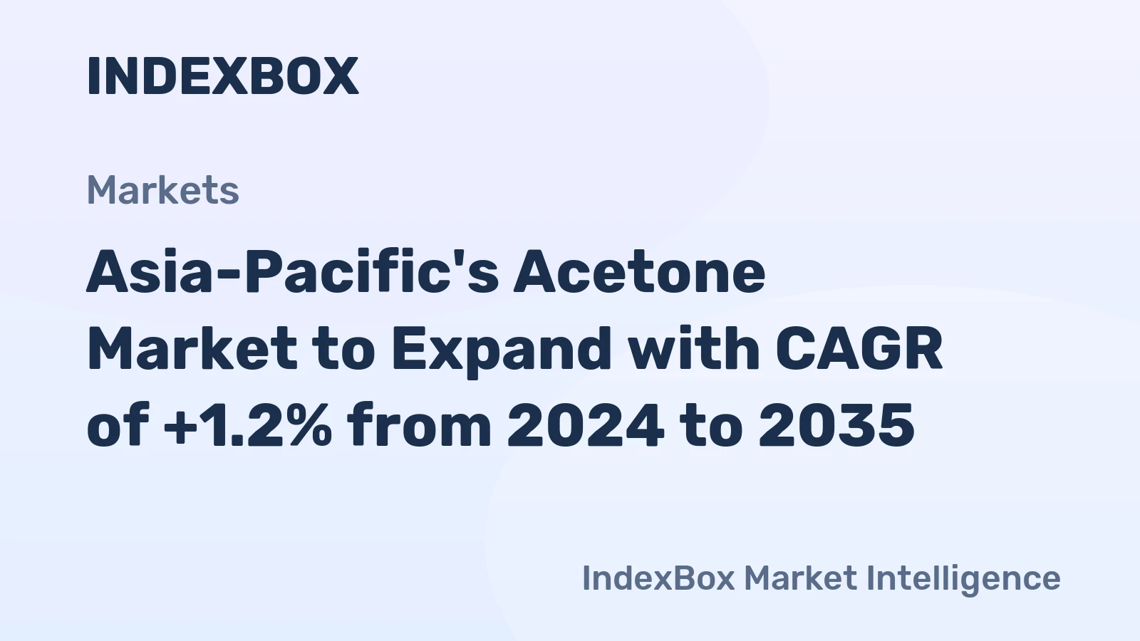 Asia-Pacific's Acetone Market to Expand with CAGR of +1.2% from 2024 to 2035