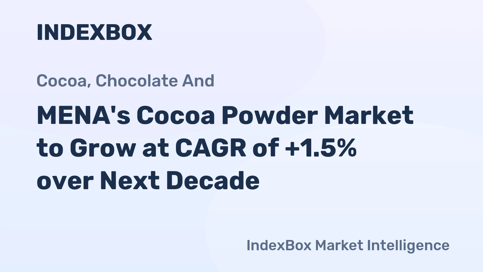 MENA's Cocoa Powder Market to Grow at CAGR of +1.5% over Next Decade