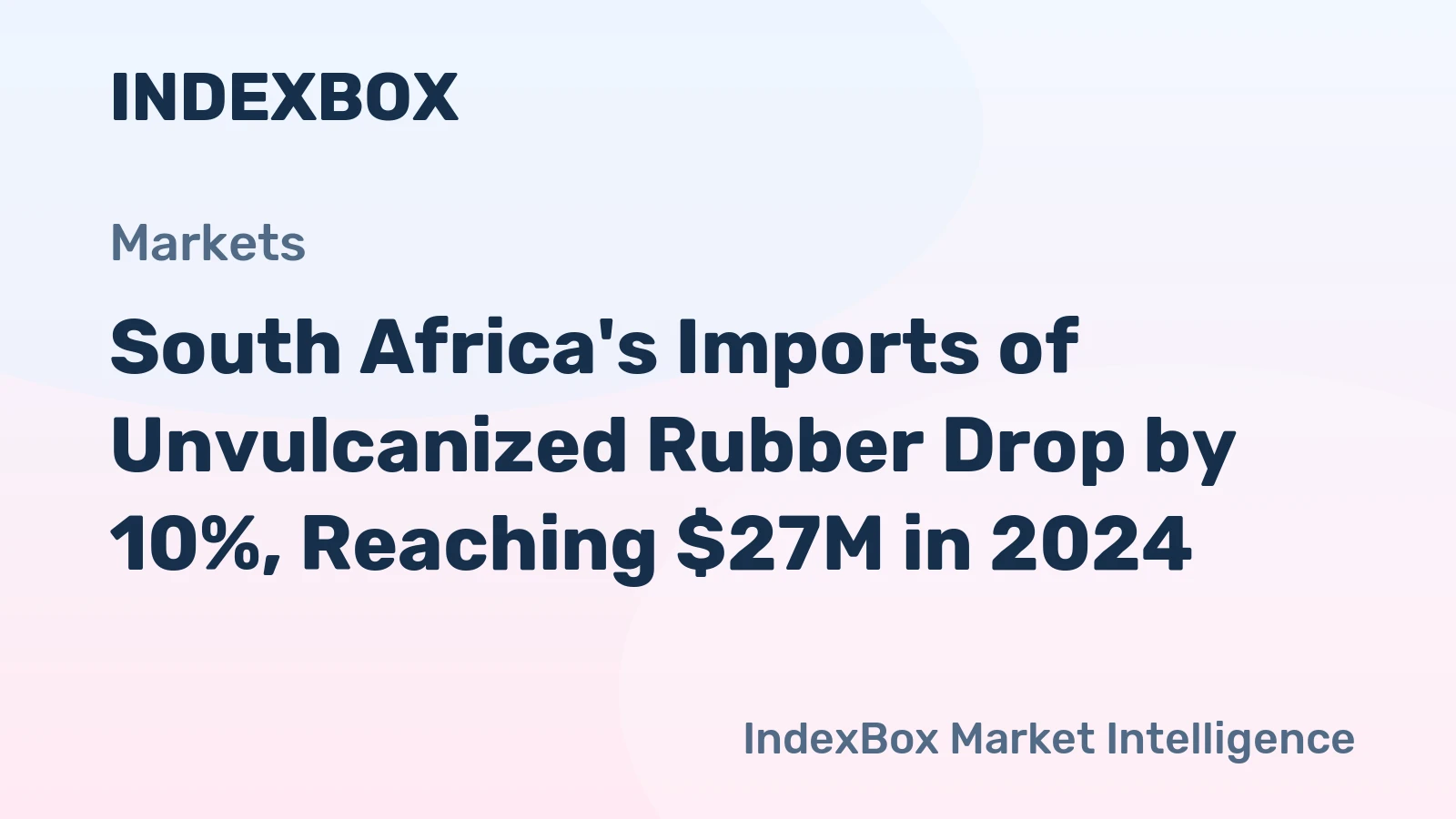 South Africa's Imports of Unvulcanized Rubber Drop by 10%, Reaching $27M in 2024