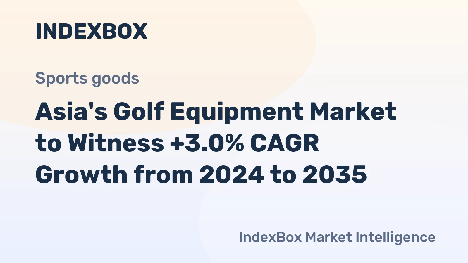 Asia's Golf Equipment Market to Witness +3.0% CAGR Growth from 2024 to 2035