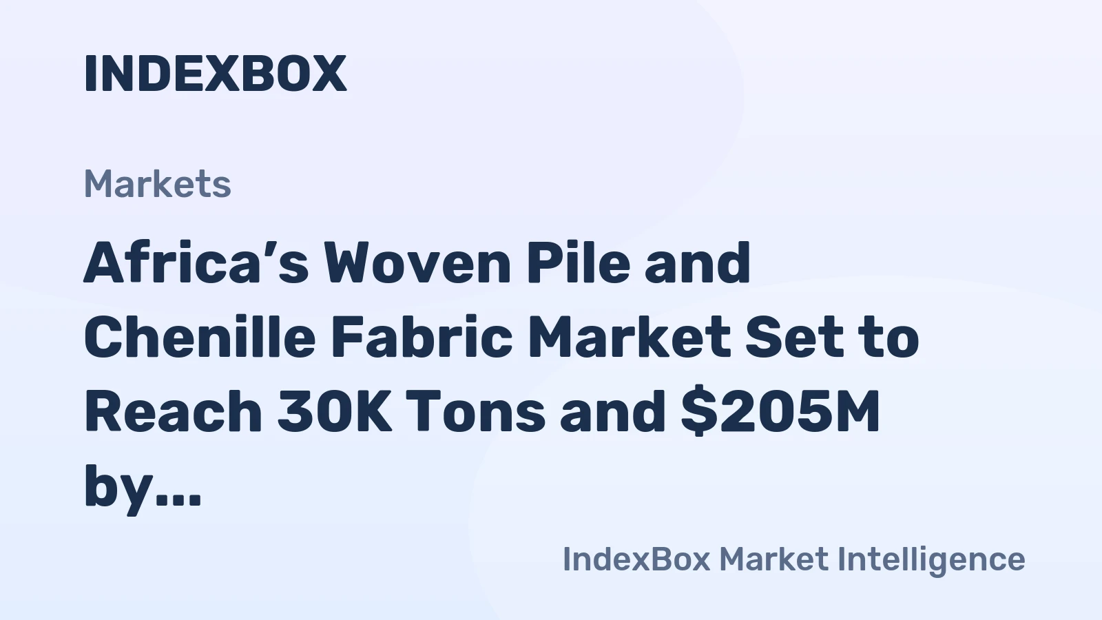 Africa’s Woven Pile and Chenille Fabric Market Set to Reach 30K Tons and $205M by 2035