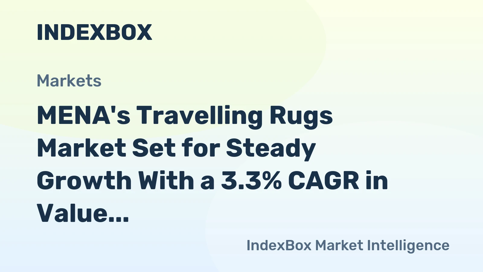 MENA's Travelling Rugs Market Set for Steady Growth With a 3.3% CAGR in Value