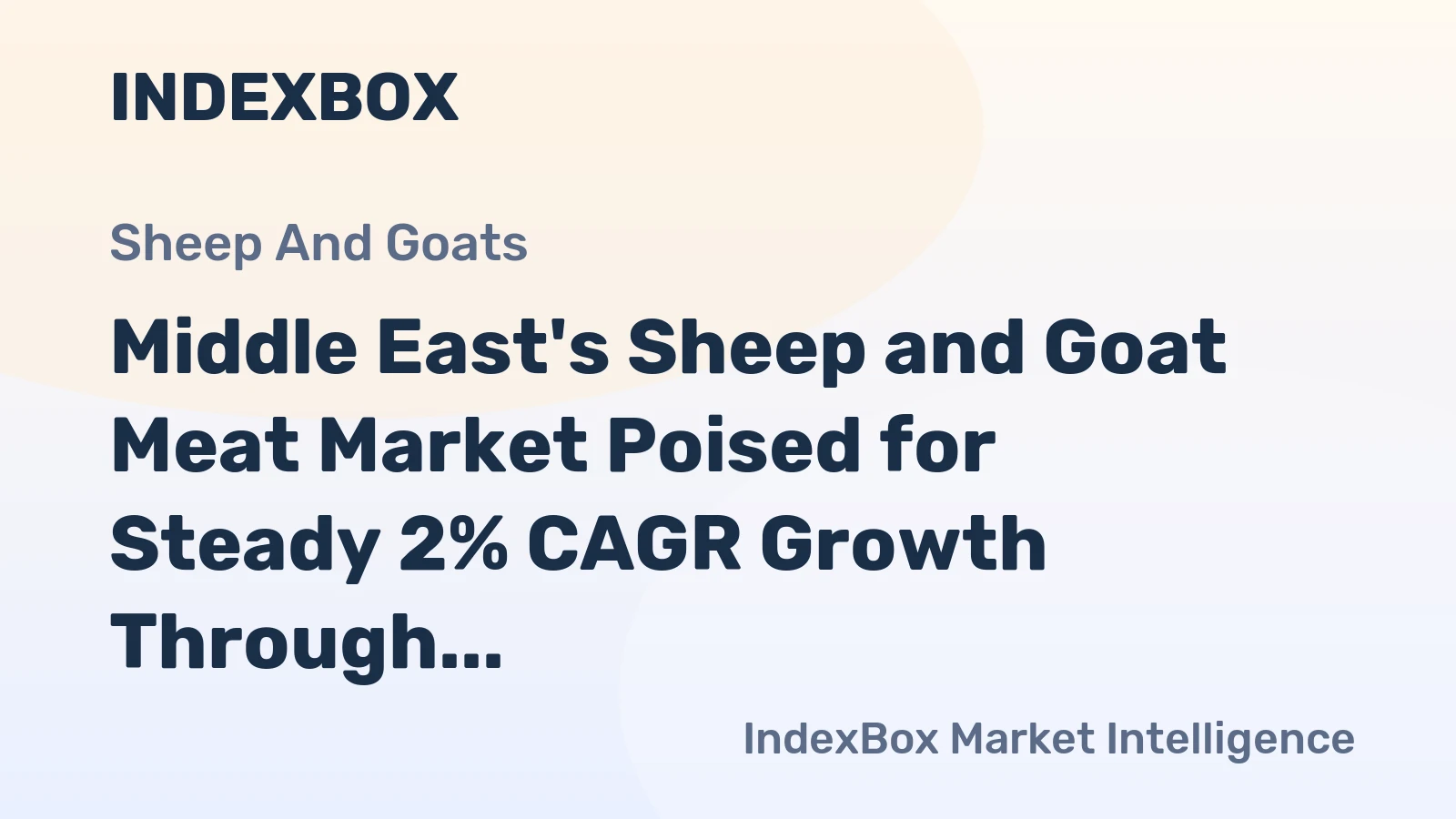 Middle East's Sheep and Goat Meat Market Poised for Steady 2% CAGR Growth Through 2035