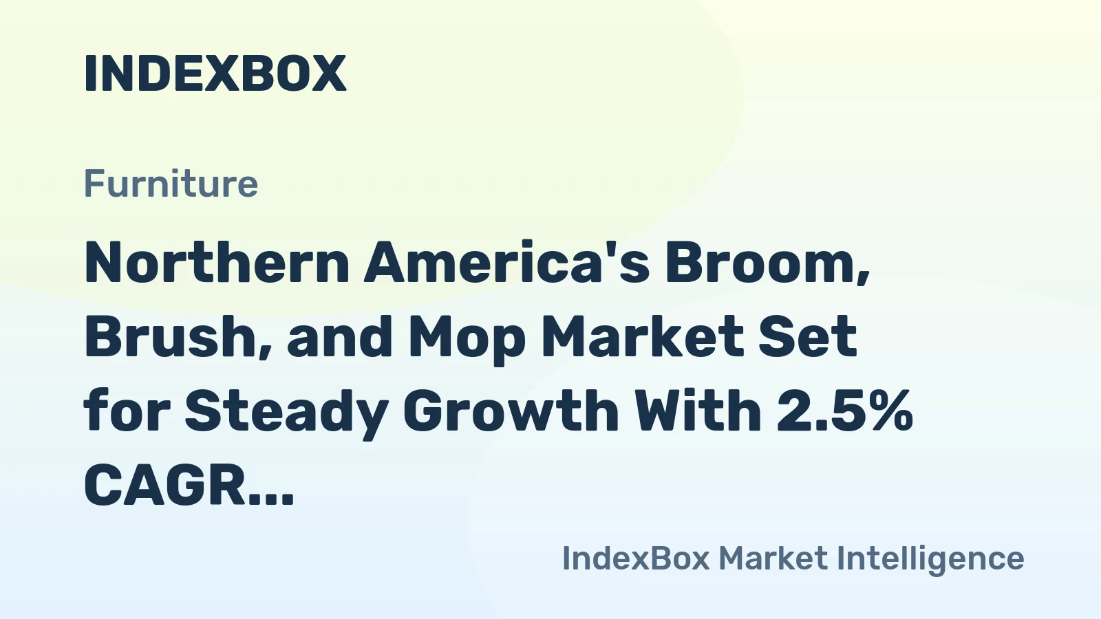 Northern America's Broom, Brush, and Mop Market Set for Steady Growth With 2.5% CAGR in Value