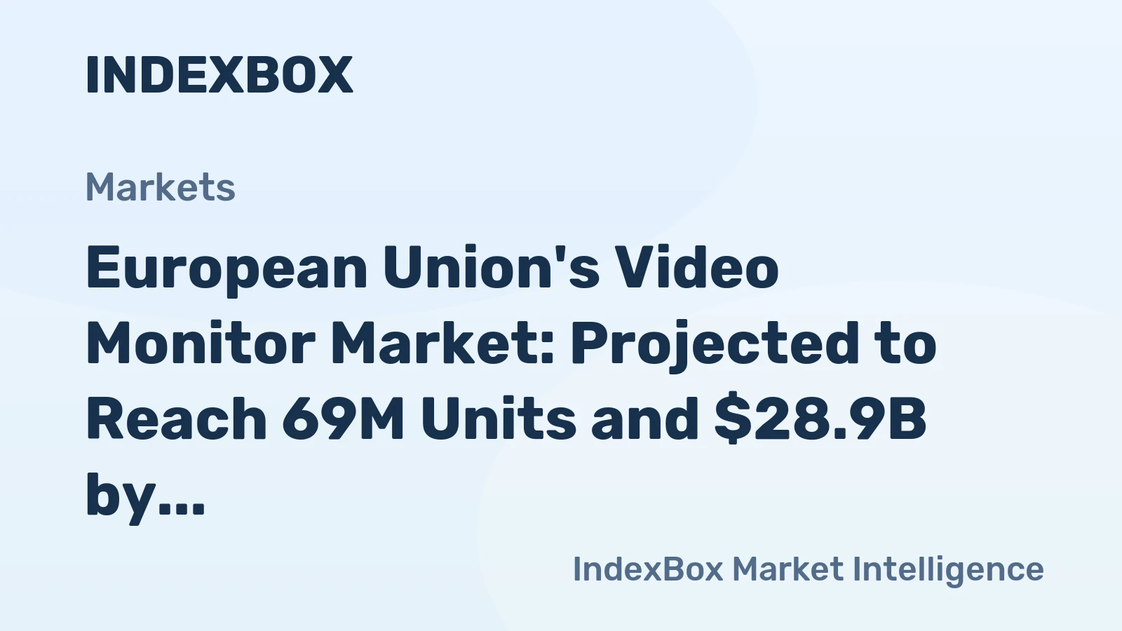 European Union's Video Monitor Market: Projected to Reach 69M Units and $28.9B by 2035