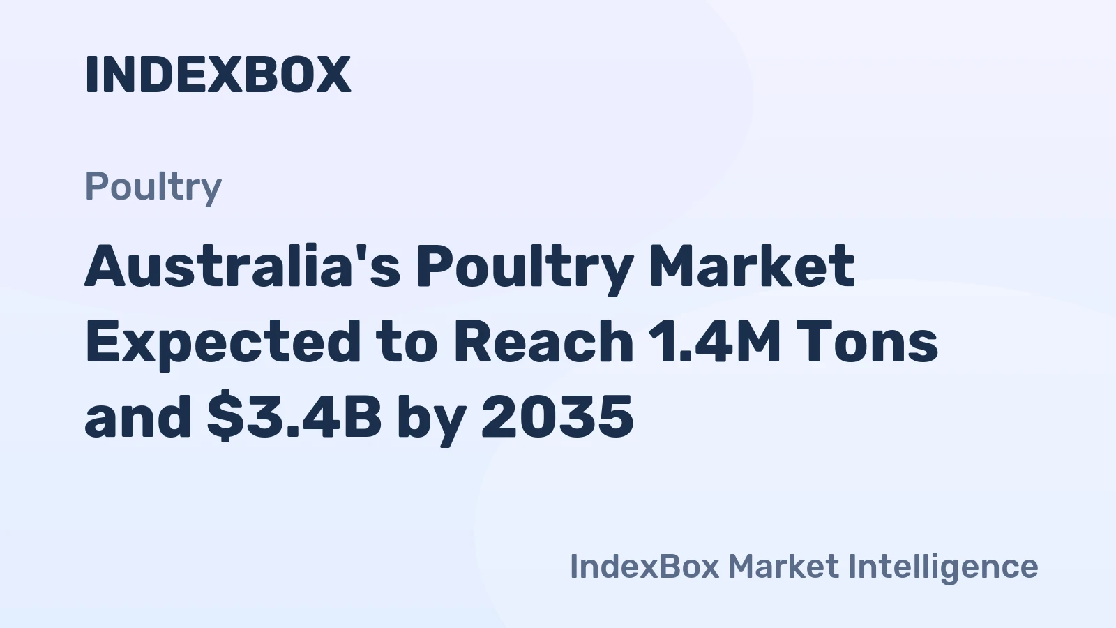 Australia's Poultry Market Expected to Reach 1.4M Tons and $3.4B by 2035