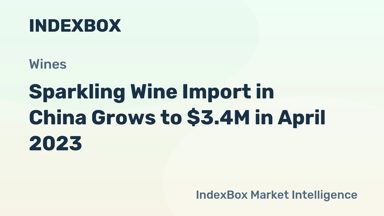 Sparkling Wine Import in China Grows to $3.4M in April 2023