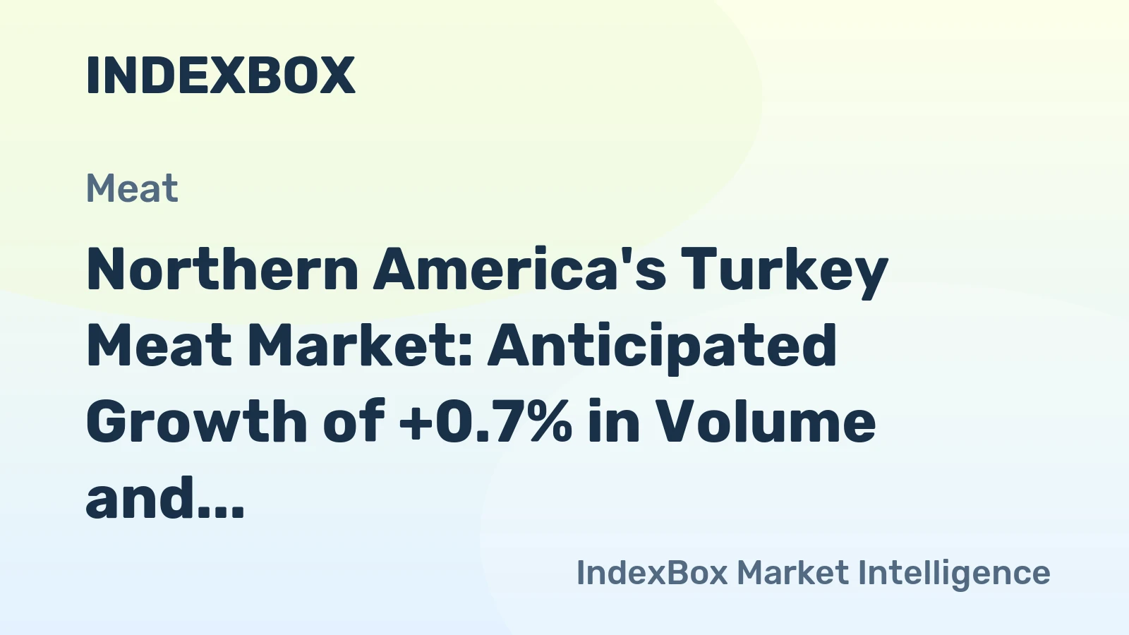 Northern America's Turkey Meat Market: Anticipated Growth of +0.7% in Volume and +2.9% in Value by 2035