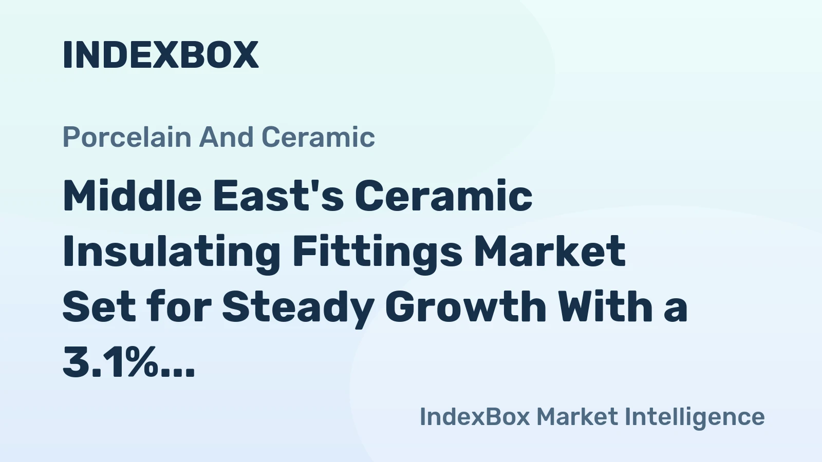 Middle East's Ceramic Insulating Fittings Market Set for Steady Growth With a 3.1% CAGR in Value