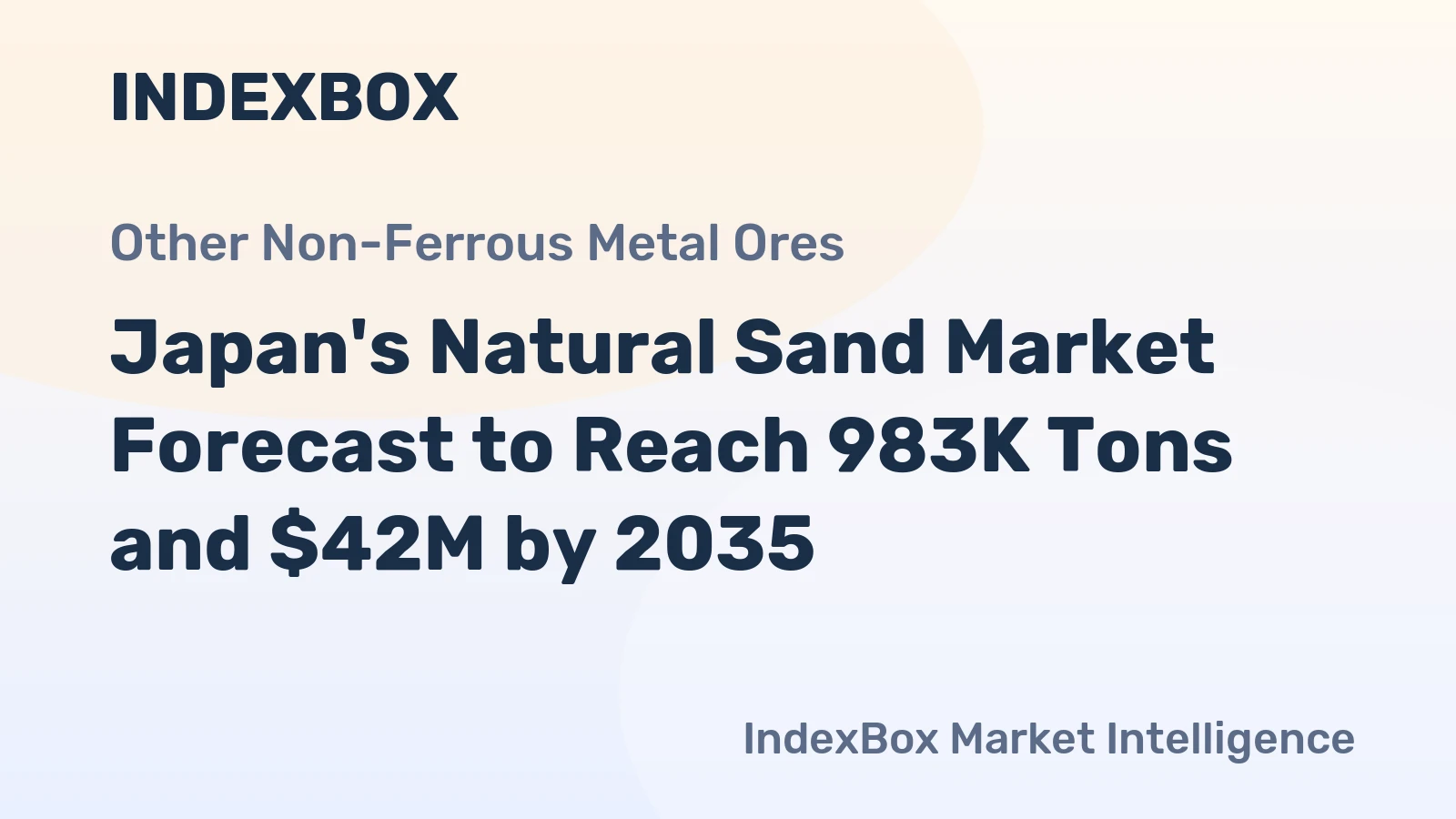 Japan's Natural Sand Market Forecast to Reach 983K Tons and $42M by 2035