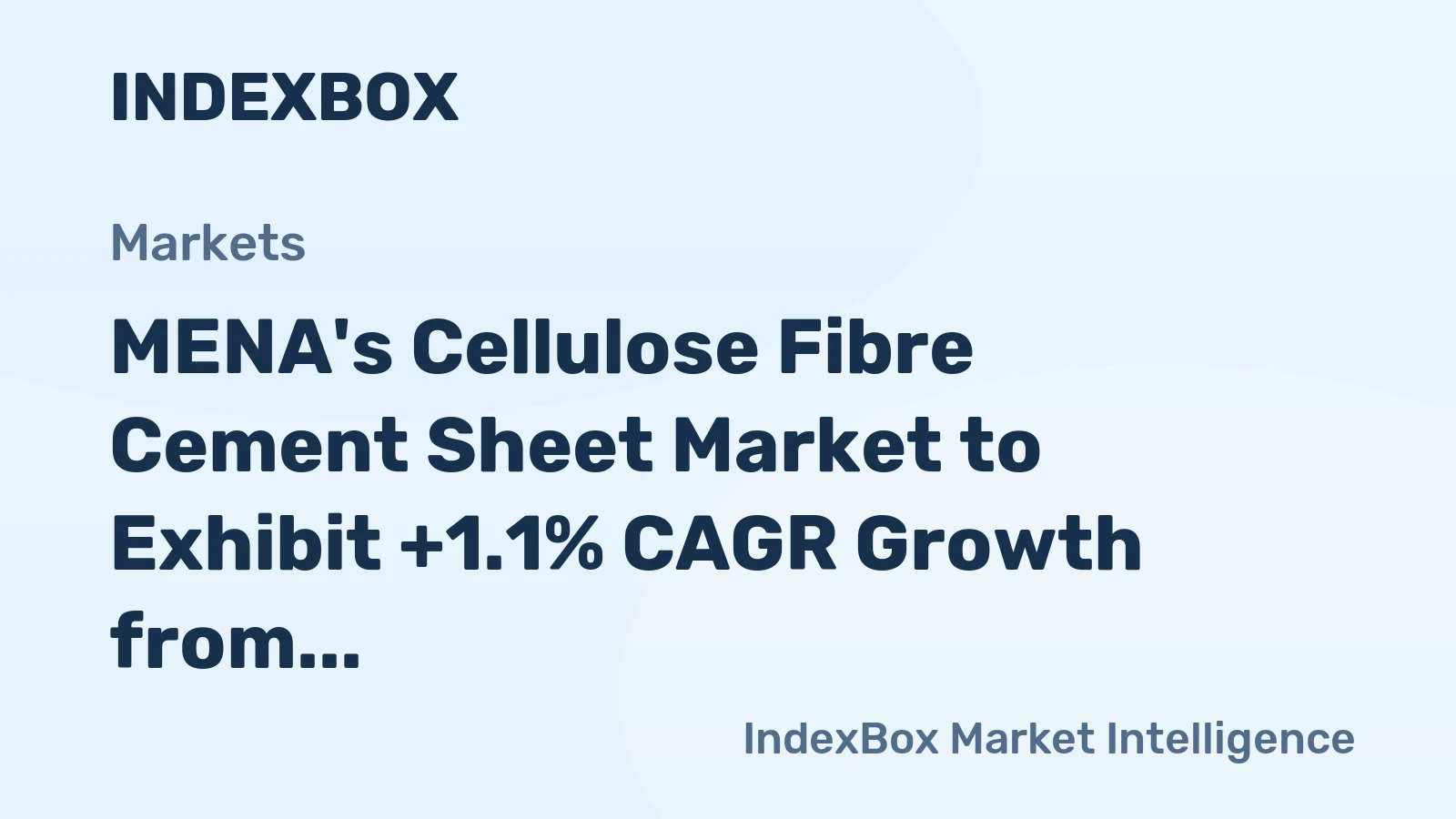 MENA's Cellulose Fibre Cement Sheet Market to Exhibit +1.1% CAGR Growth from 2024 to 2035