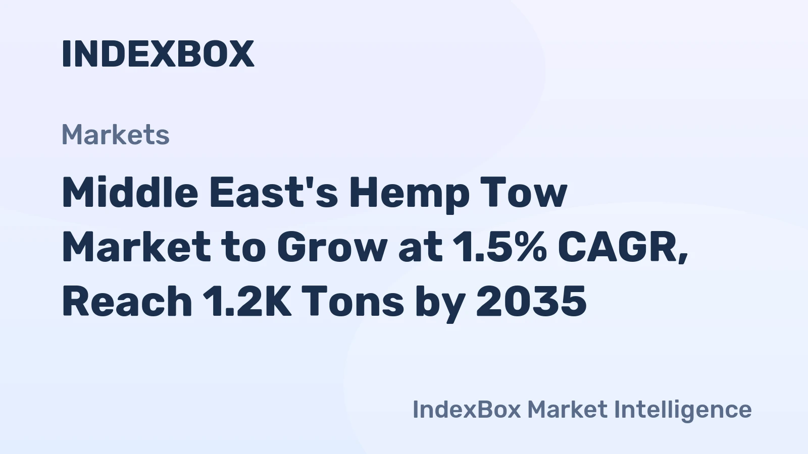 Middle East's Hemp Tow Market to Grow at 1.5% CAGR, Reach 1.2K Tons by 2035