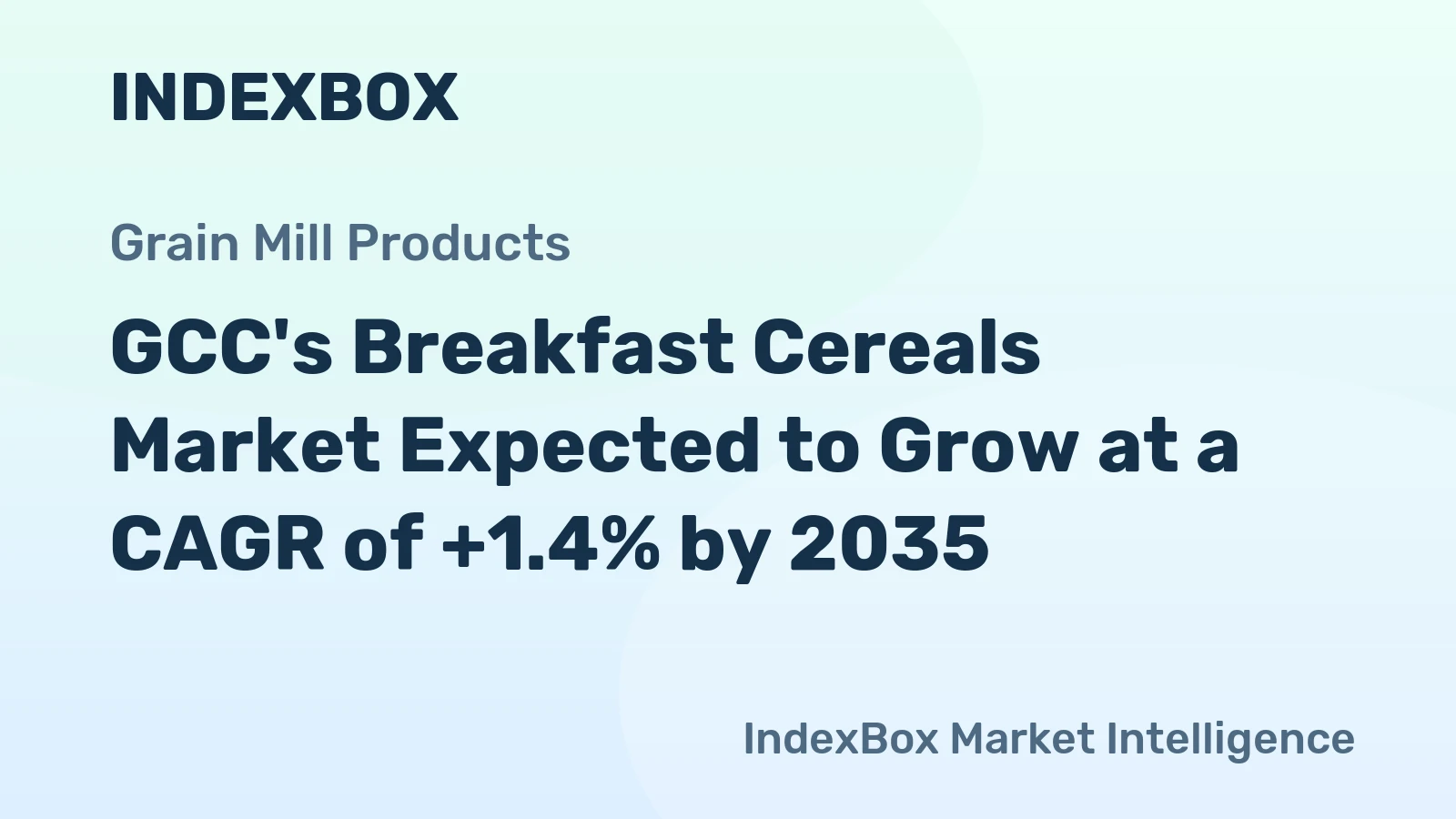 GCC's Breakfast Cereals Market Expected to Grow at a CAGR of +1.4% by 2035