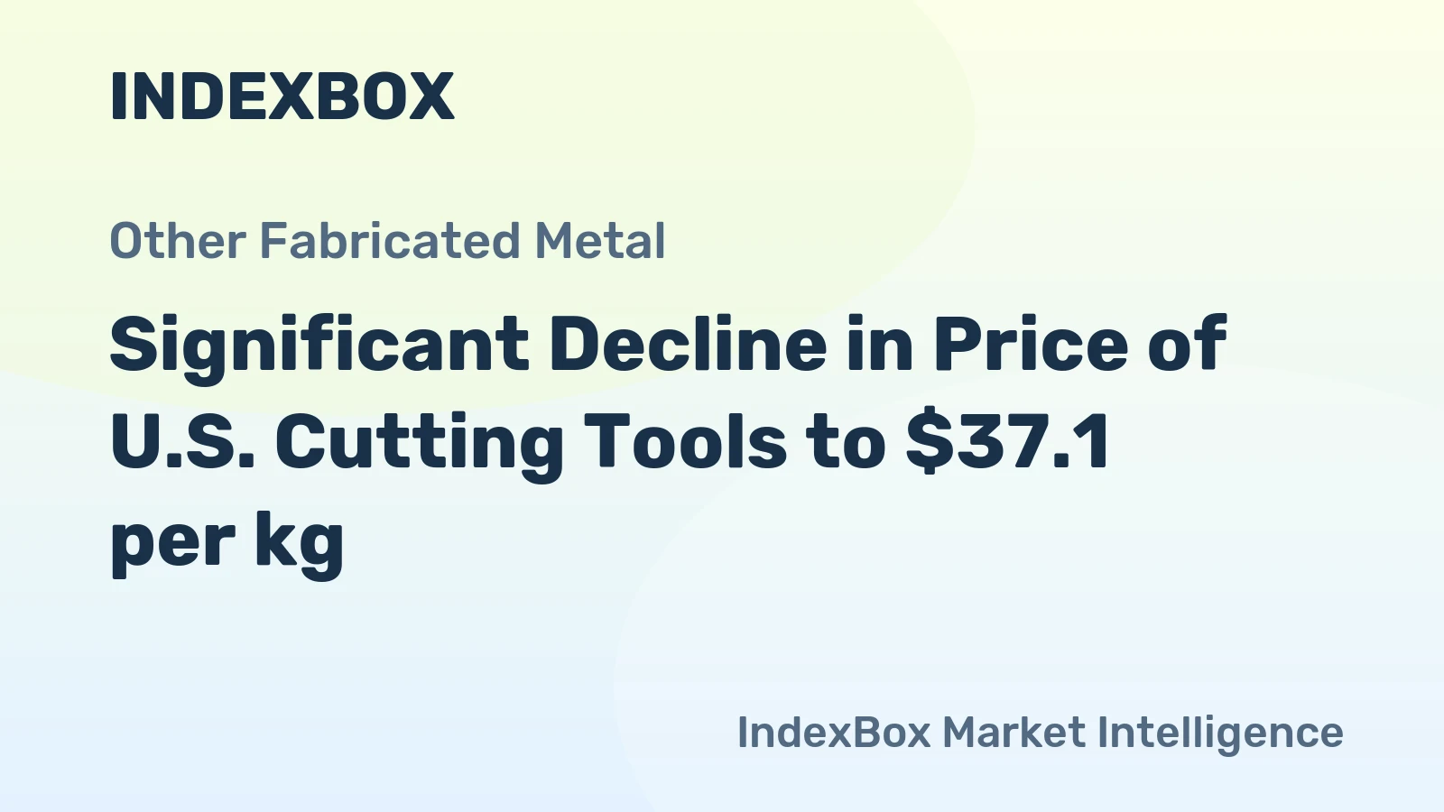 Significant Decline in Price of U.S. Cutting Tools to $37.1 per kg
