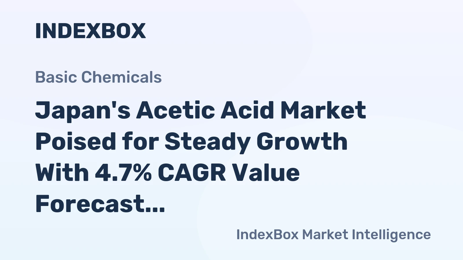 Japan's Acetic Acid Market Poised for Steady Growth With 4.7% CAGR Value Forecast