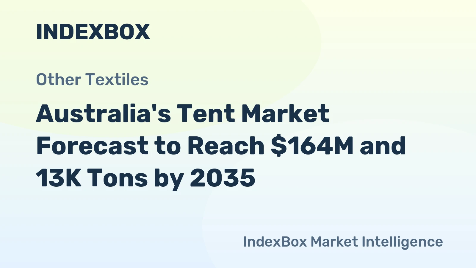 Australia's Tent Market Forecast to Reach $164M and 13K Tons by 2035