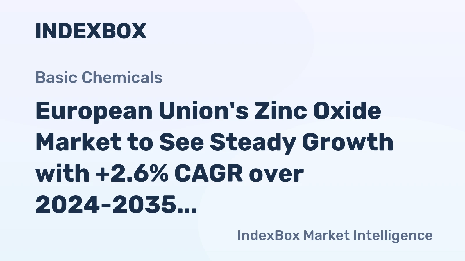 European Union's Zinc Oxide Market to See Steady Growth with +2.6% CAGR over 2024-2035