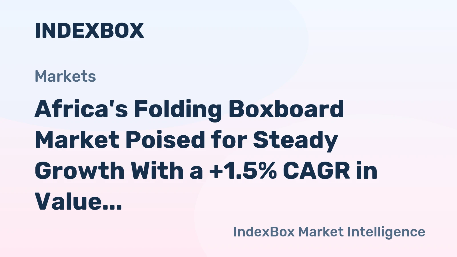 Africa's Folding Boxboard Market Poised for Steady Growth With a +1.5% CAGR in Value