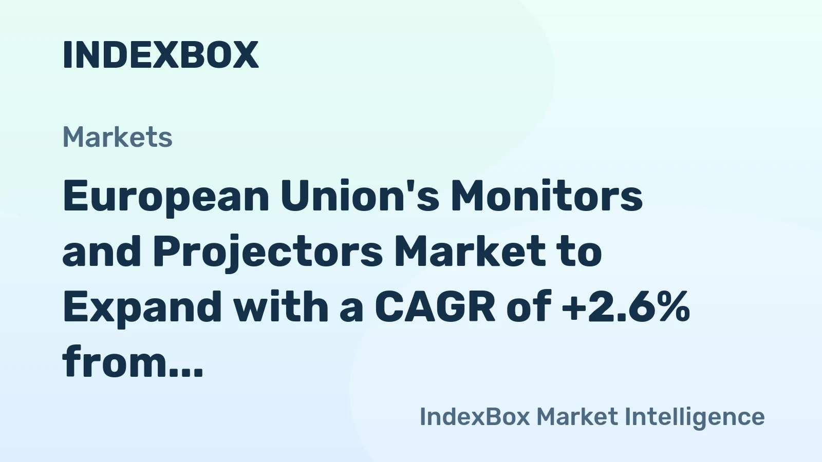 European Union's Monitors and Projectors Market to Expand with a CAGR of +2.6% from 2024 to 2035