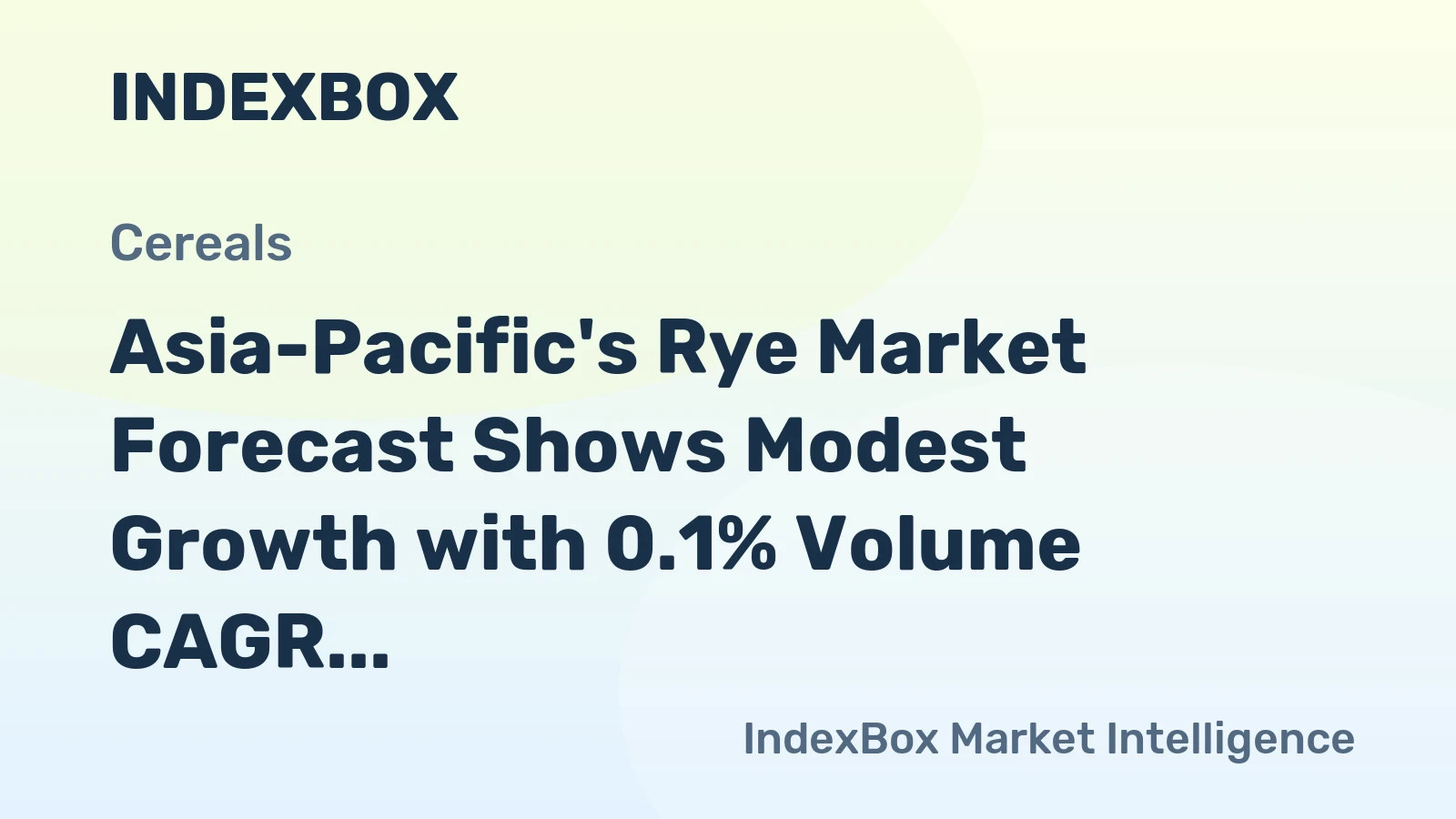 Asia-Pacific's Rye Market Forecast Shows Modest Growth with 0.1% Volume CAGR Through 2035
