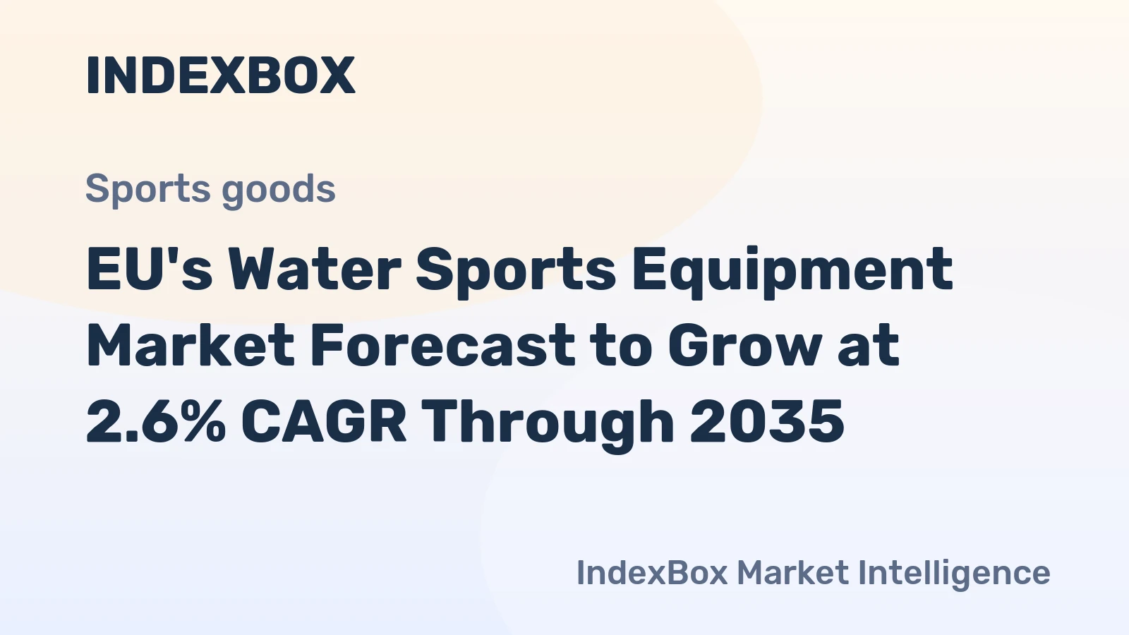 EU's Water Sports Equipment Market Forecast to Grow at 2.6% CAGR Through 2035