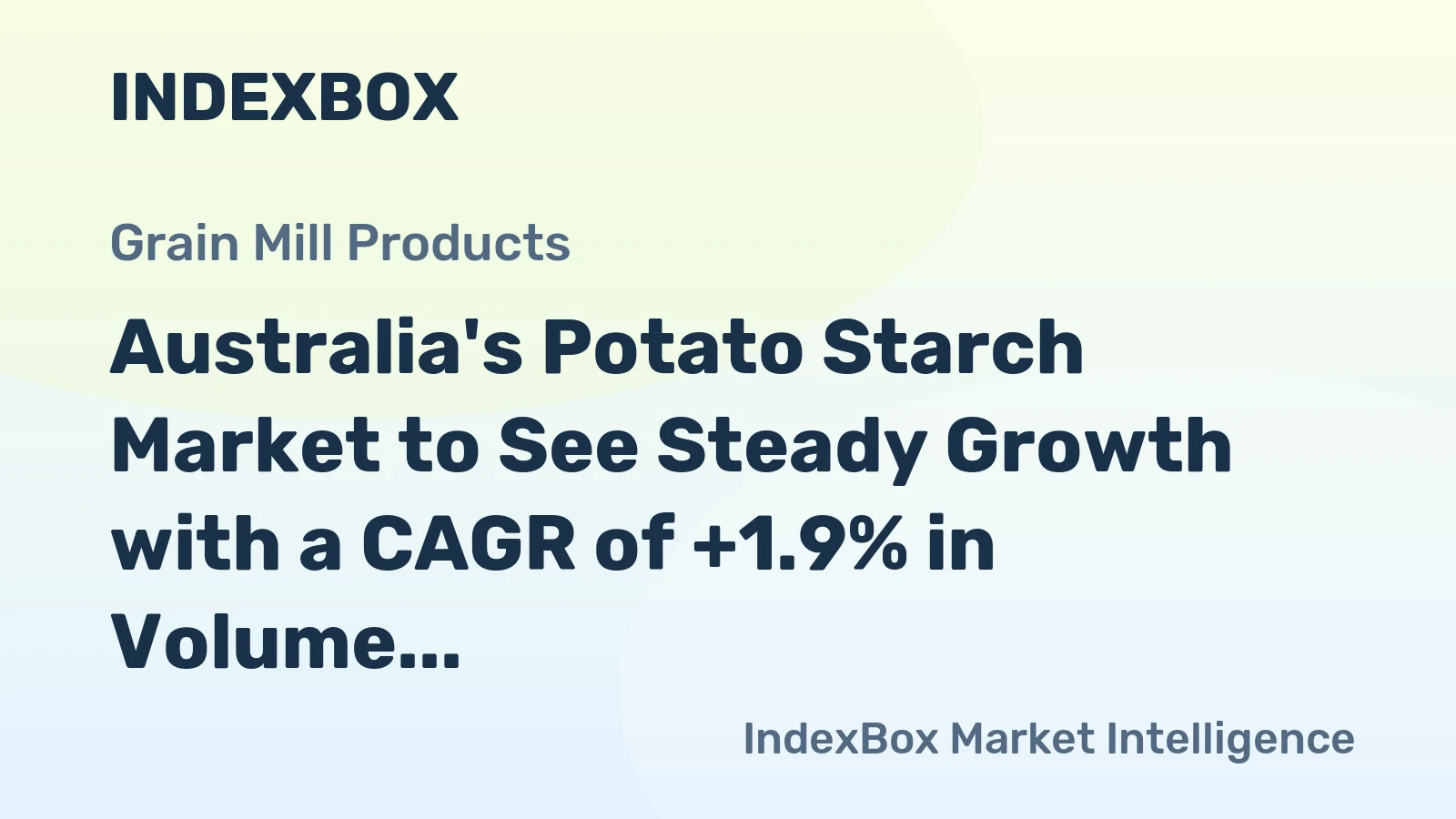 Australia's Potato Starch Market to See Steady Growth with a CAGR of +1.9% in Volume and +2.2% in Value from 2024 to 2035