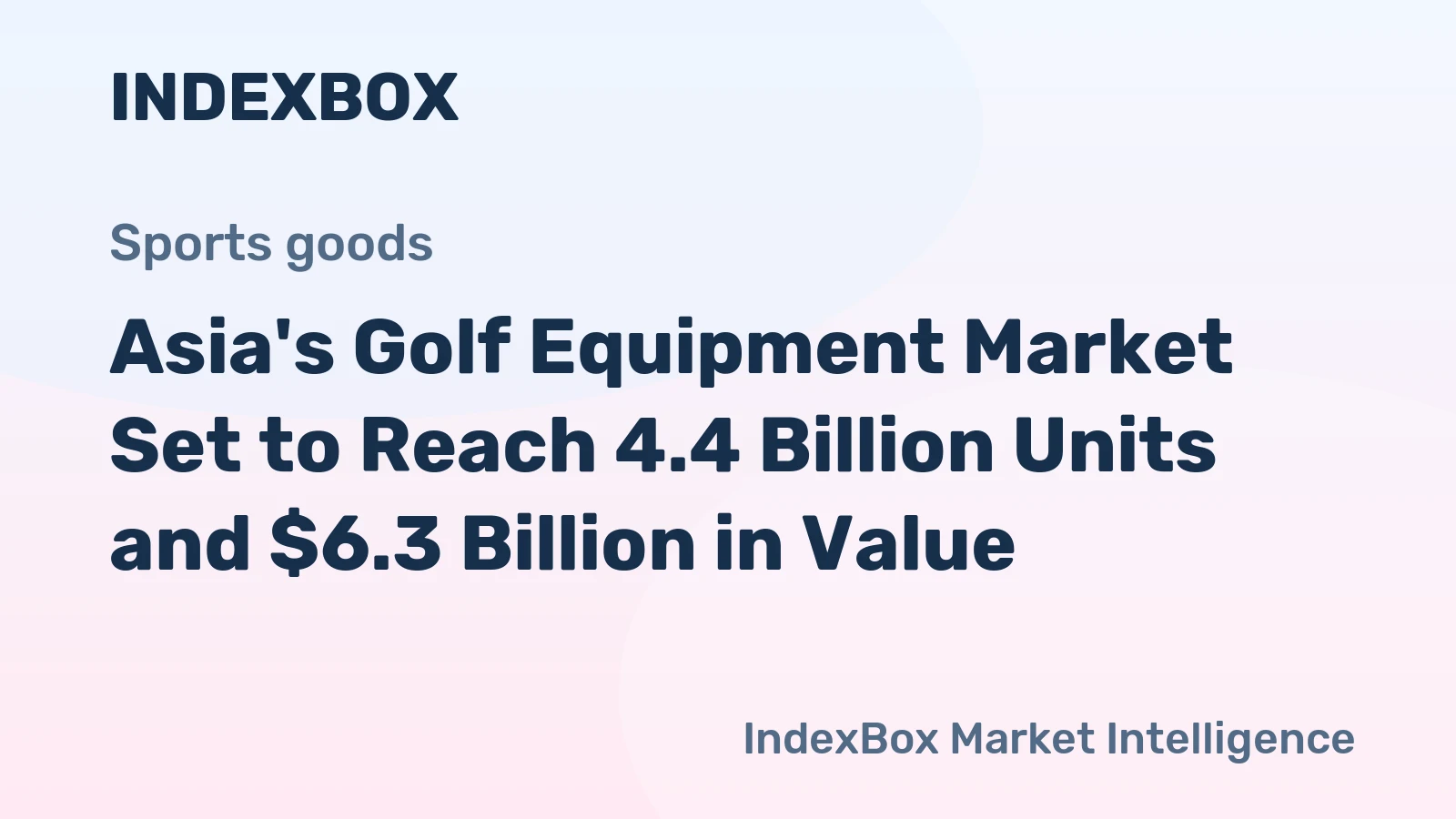Asia's Golf Equipment Market Set to Reach 4.4 Billion Units and $6.3 Billion in Value
