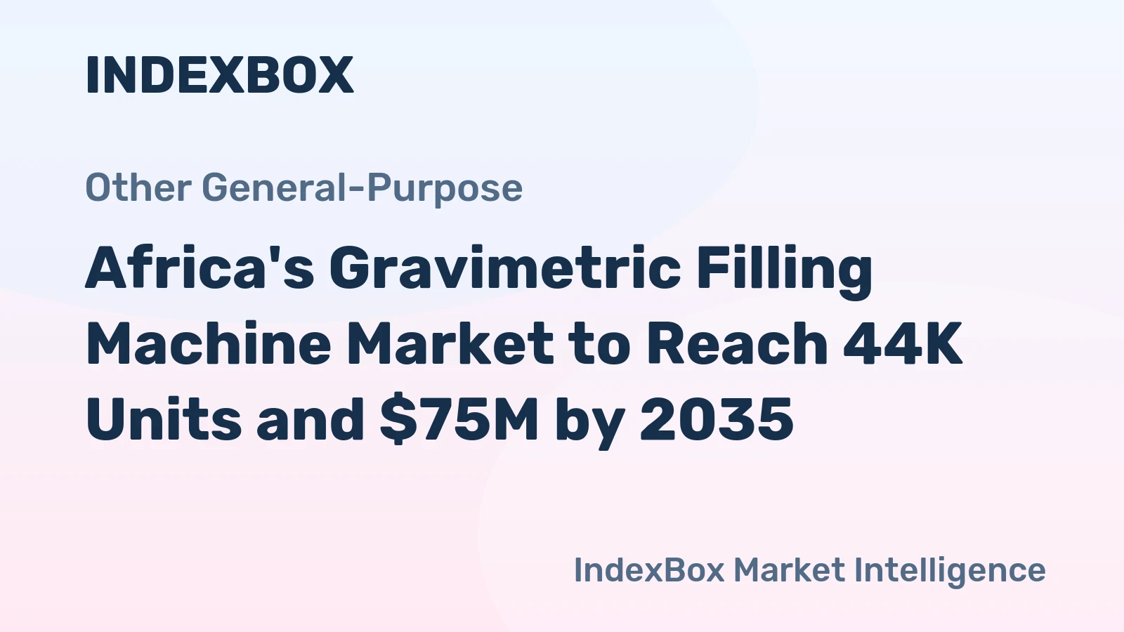 Africa's Gravimetric Filling Machine Market to Reach 44K Units and $75M by 2035