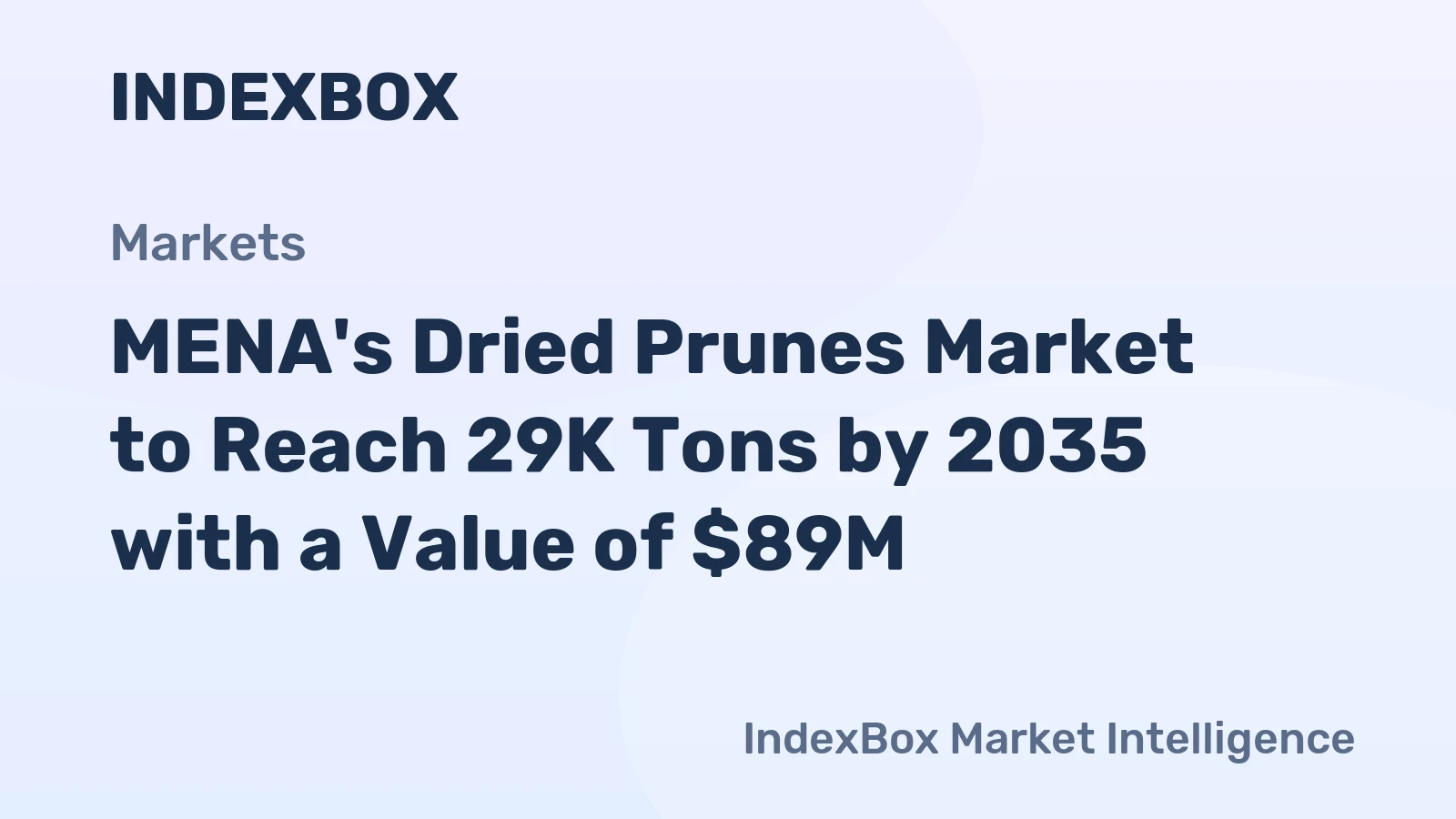 MENA's Dried Prunes Market to Reach 29K Tons by 2035 with a Value of $89M