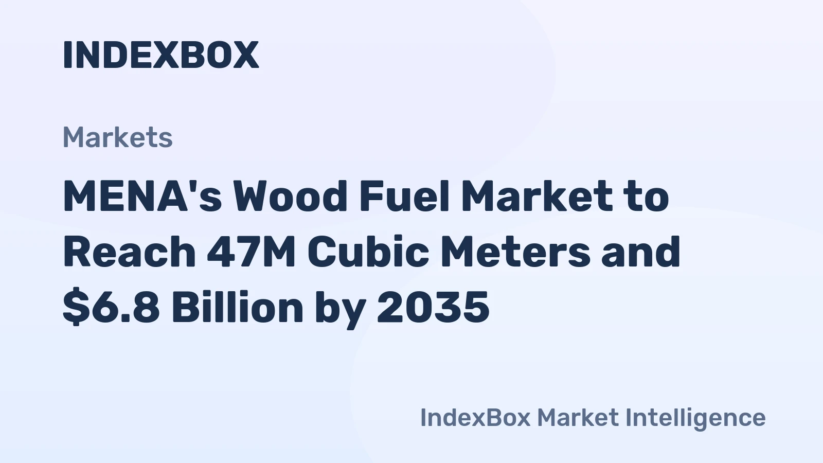 MENA's Wood Fuel Market to Reach 47M Cubic Meters and $6.8 Billion by 2035