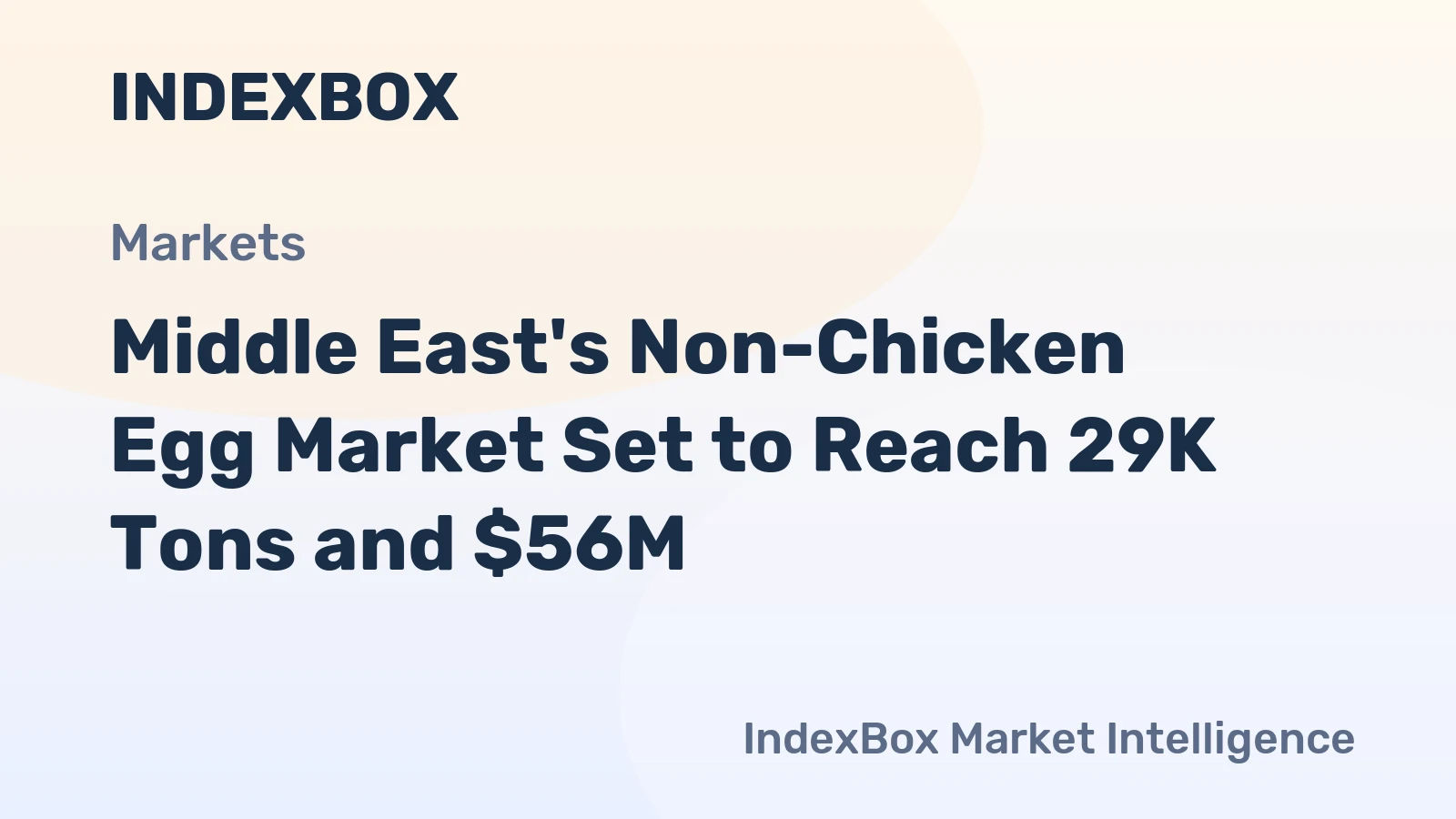 Middle East's Non-Chicken Egg Market Set to Reach 29K Tons and $56M