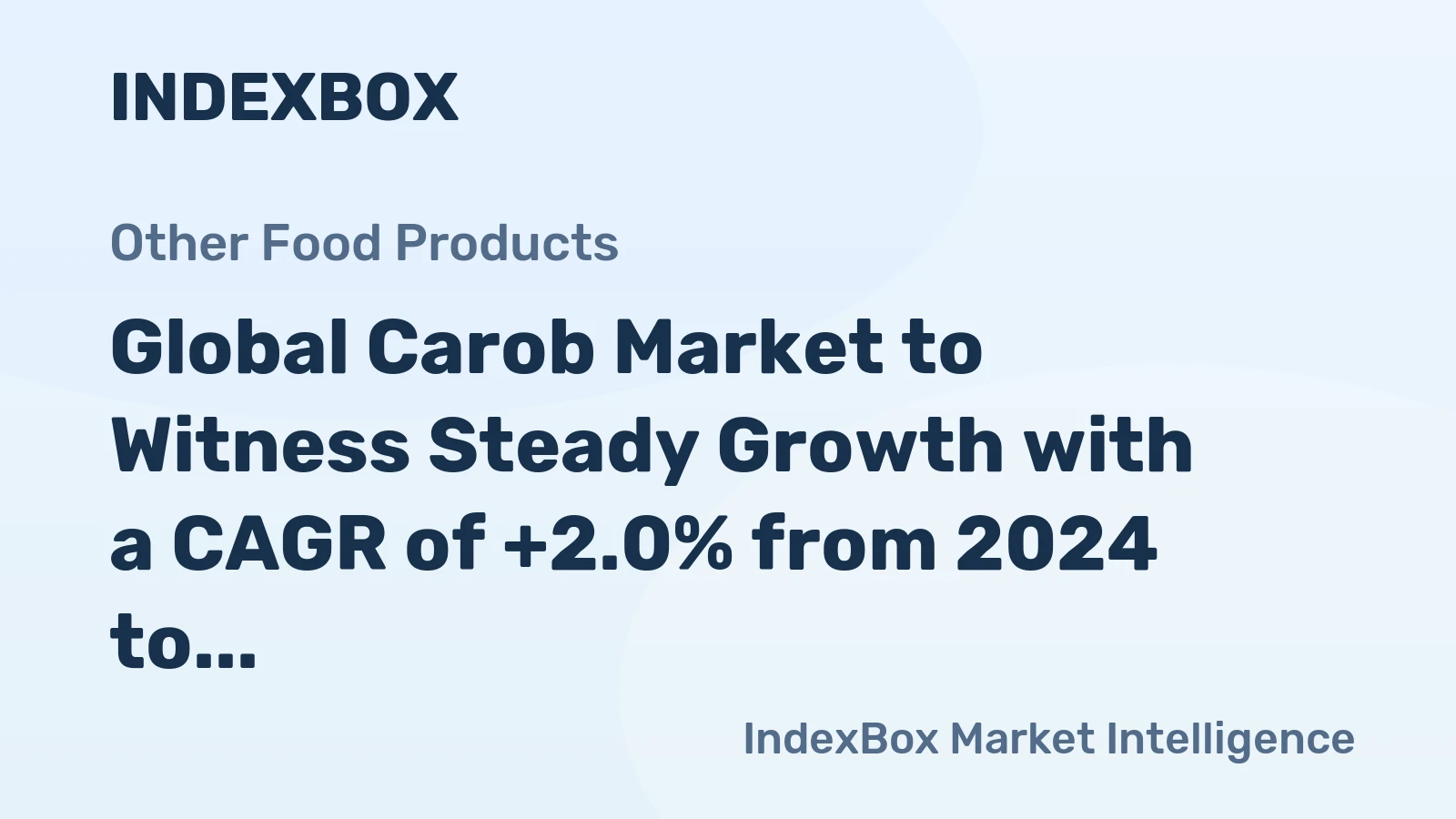 Global Carob Market to Witness Steady Growth with a CAGR of +2.0% from 2024 to 2035